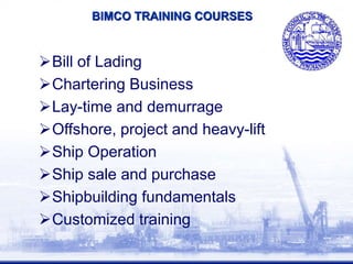 Bimco | PPTX | Logistics and Transportation Industry | Industries