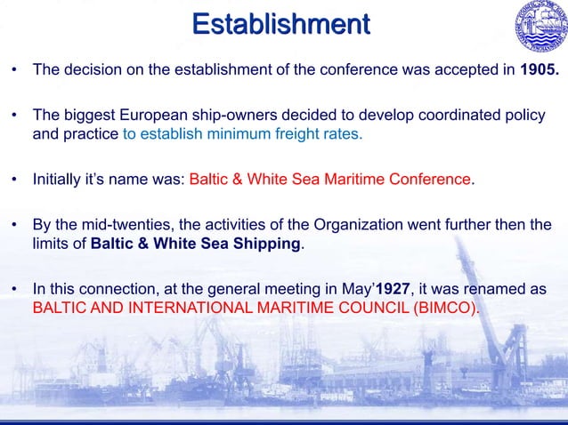 Bimco | PPTX | Logistics and Transportation Industry | Industries