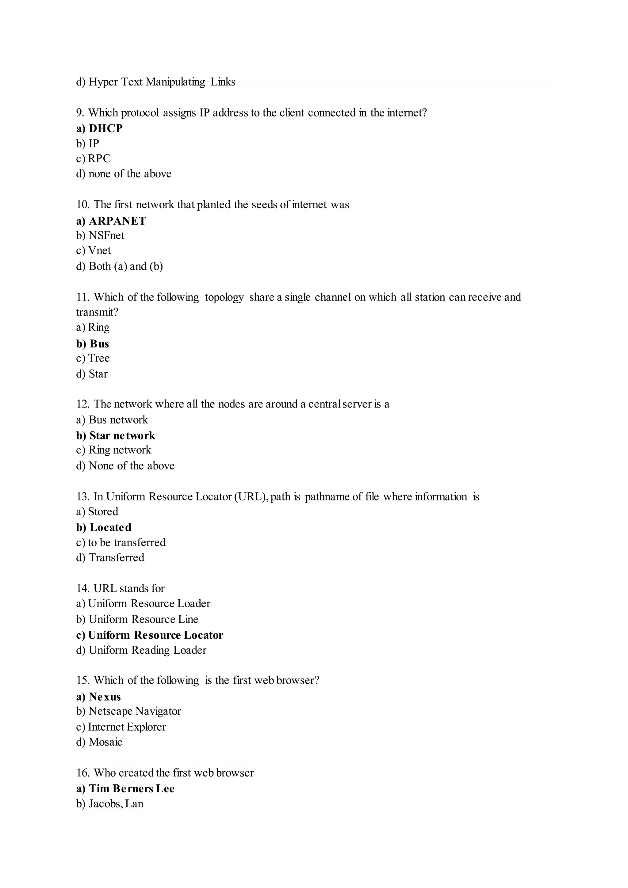 BioInformatics MCQ | DOCX