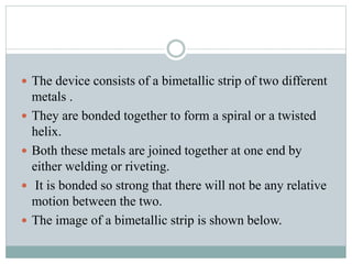 Bimetallic thermometer | PPTX