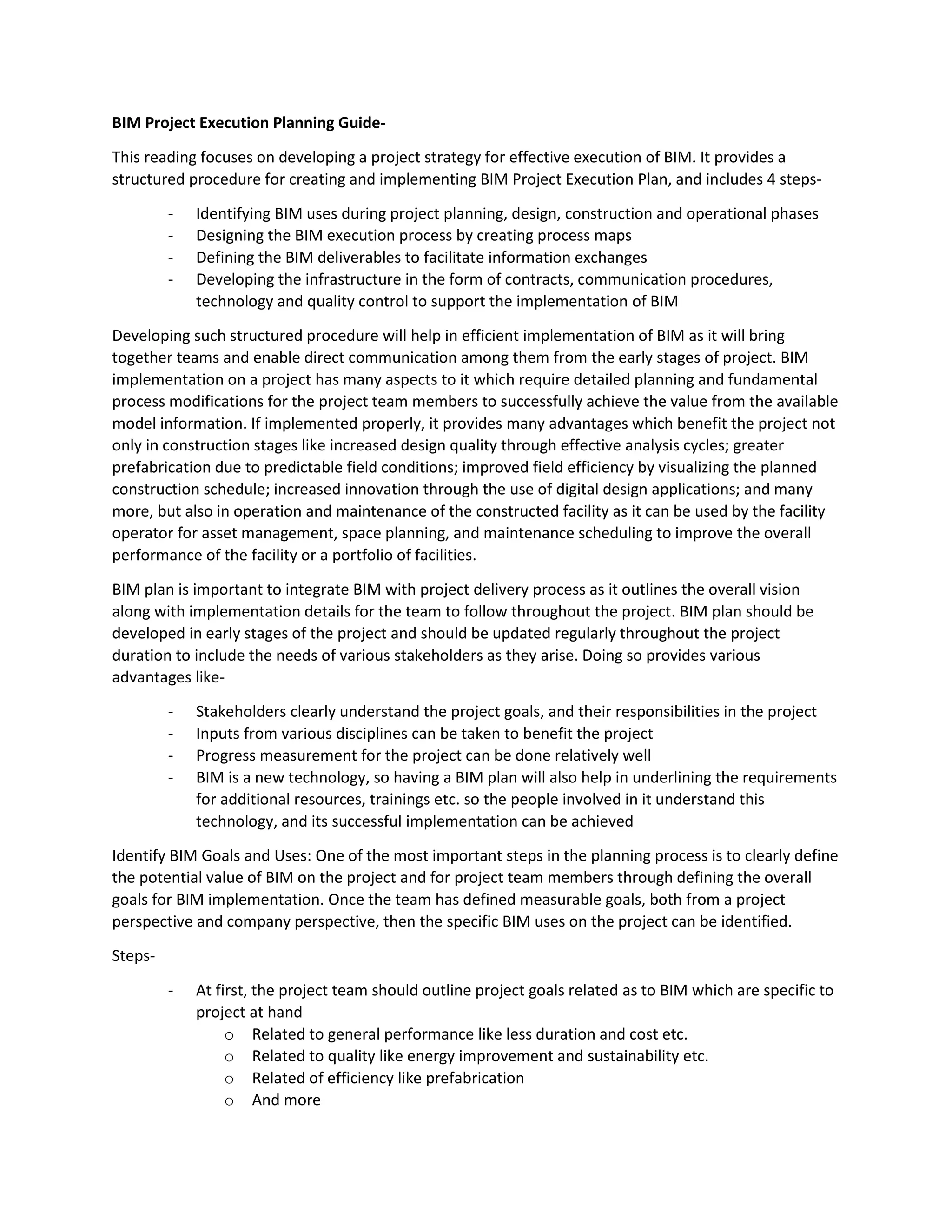 Bim execution plan | PDF