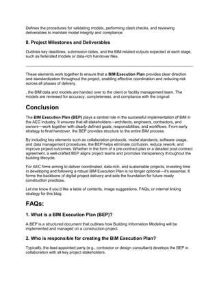 BIM Execution Plan in AEC: Key Elements Explained | PDF