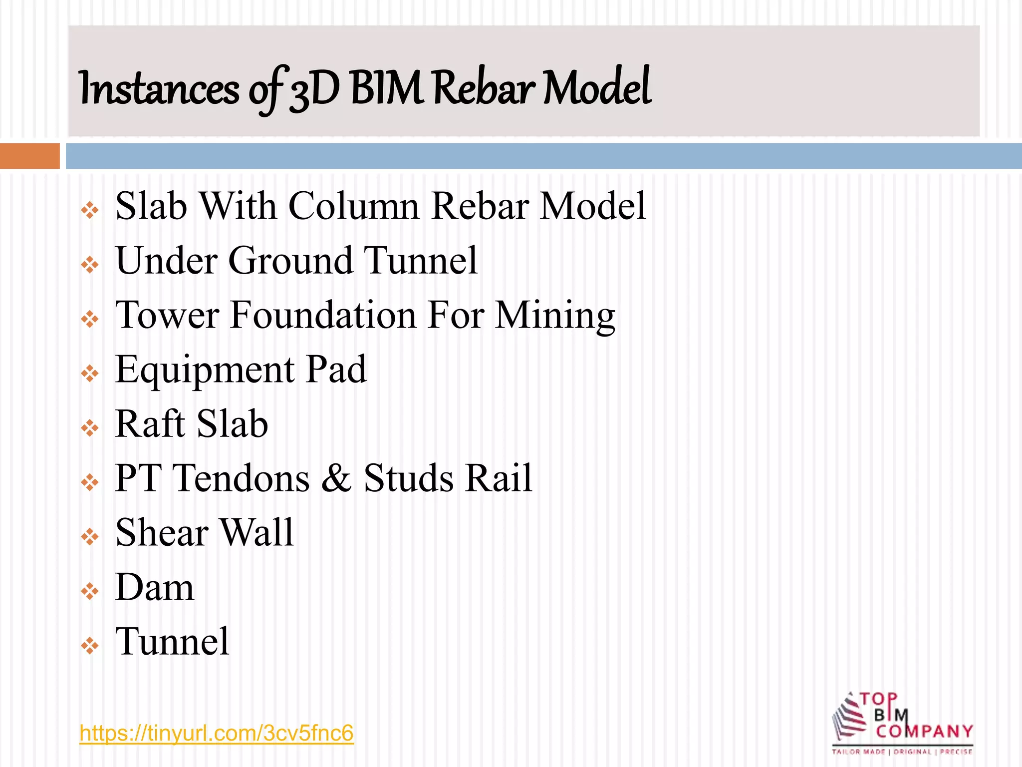 BIM for Rebar Shop Drawings & Reinforcement Detailing | PPTX