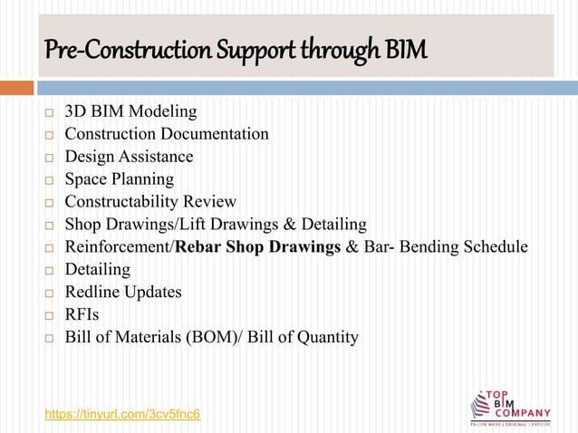 BIM for Rebar Shop Drawings & Reinforcement Detailing | PPTX