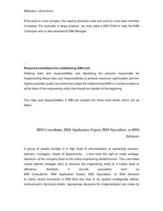 Bim implementation | DOCX