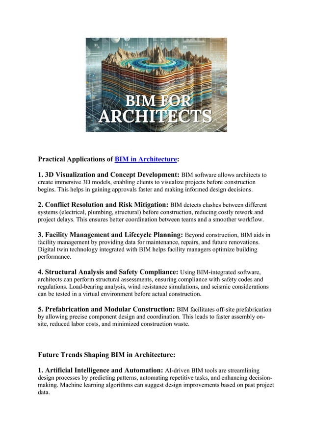 Why BIM in Architecture is Essential for Modern Construction | PDF