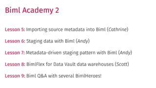 Biml Academy 2 - Lesson 5: Importing source metadata into Biml | PPT