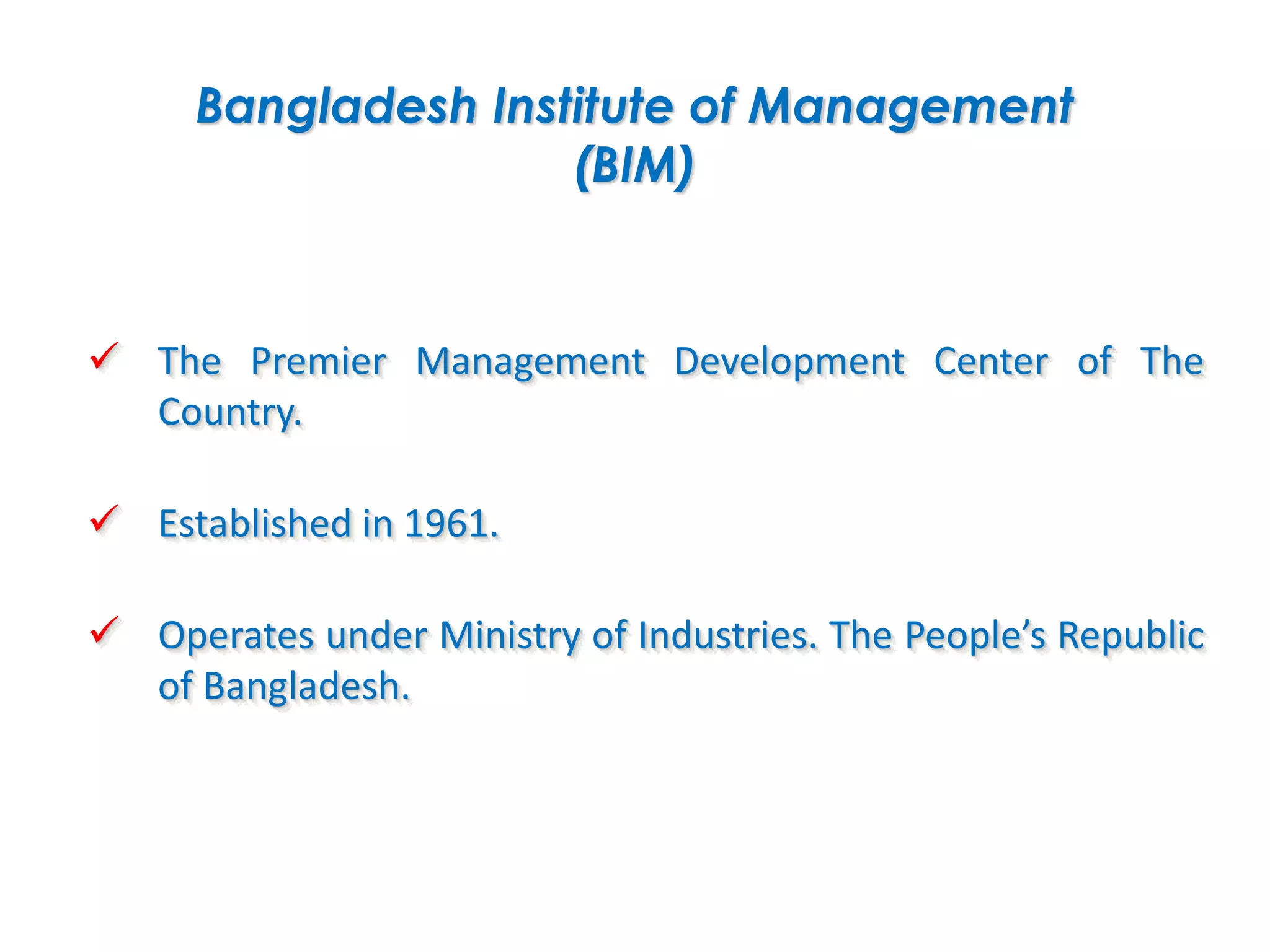 Bangladesh Institute of Management. | PPTX