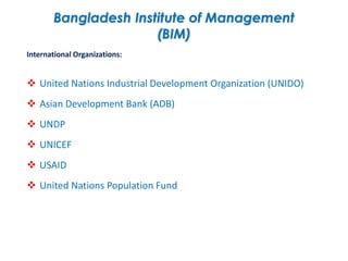 Bangladesh Institute of Management. | PPTX