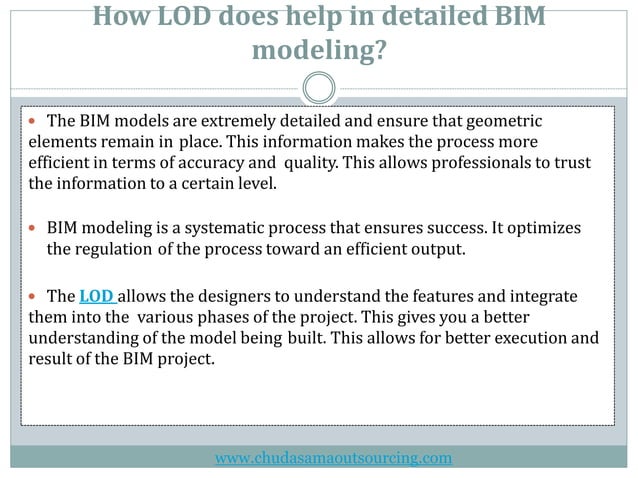 BIM Modeling In Detailed With Different Levels Of Details (LOD) | PPTX ...
