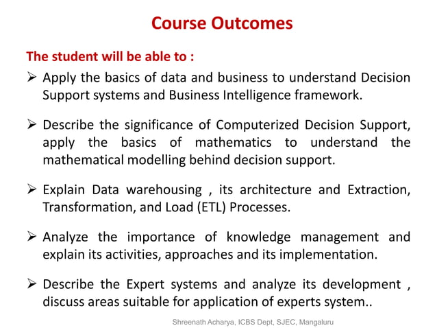 Business Intelligence Professional Elective | PPT