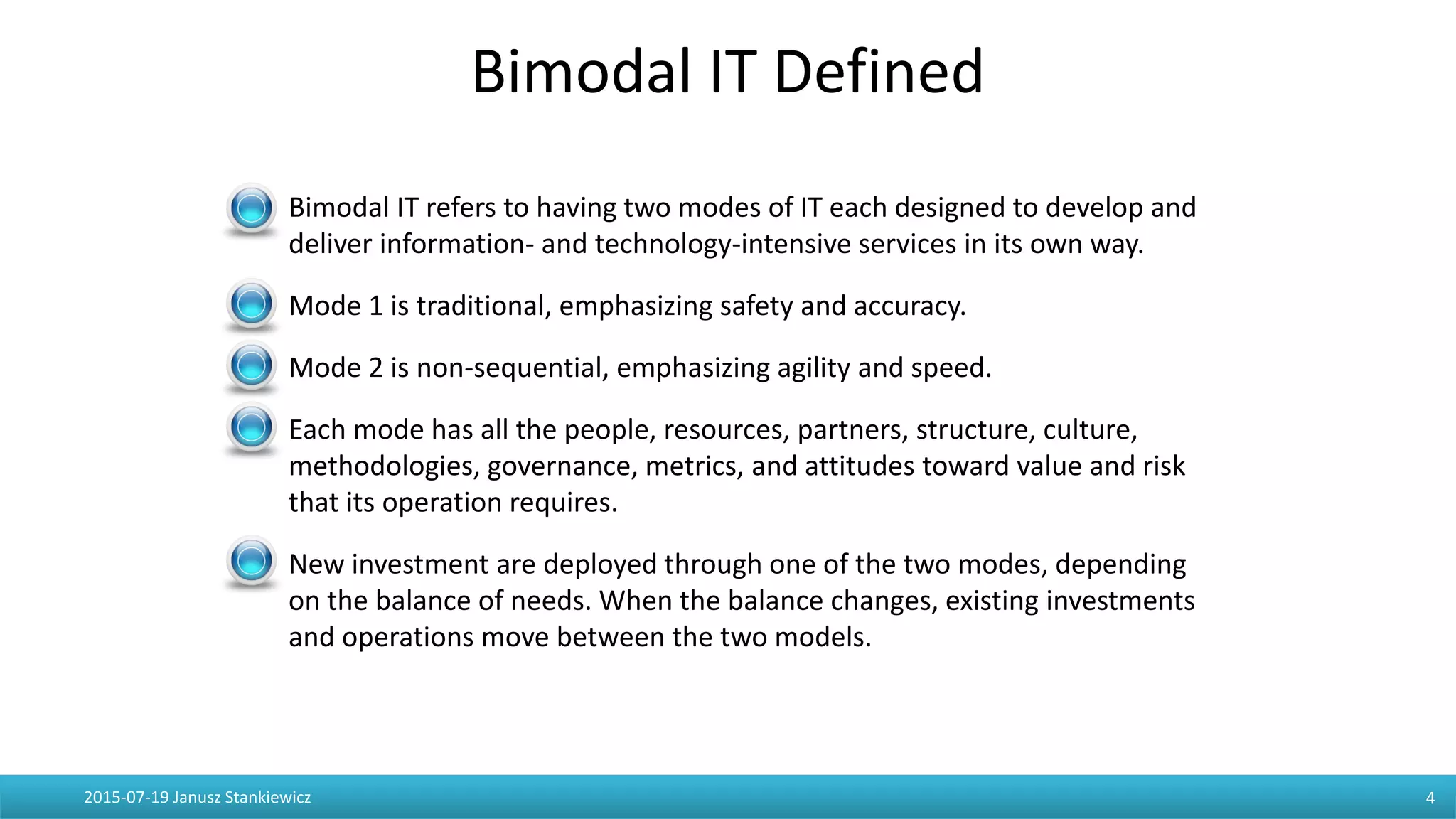 Bimodal IT - Mode 2 Evolution Roadmap v12 | PDF