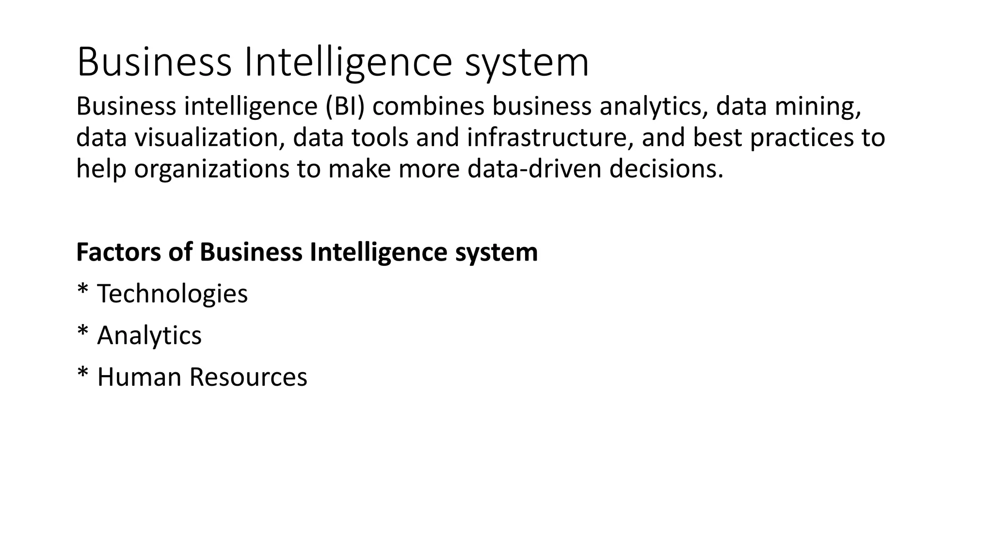 Business Intelligence Module 1 | PPT