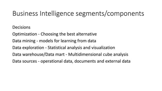 Business Intelligence Module 1 | PPT
