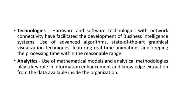 Business Intelligence Module 1 | PPT