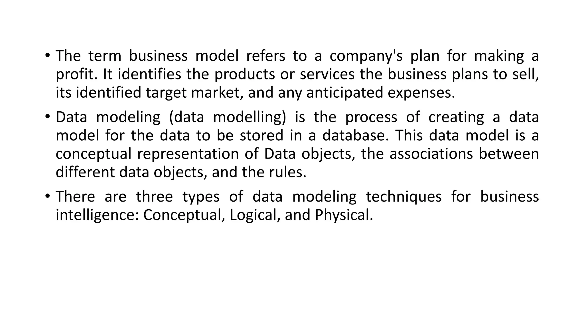 Business Intelligence Module 2 | PPTX