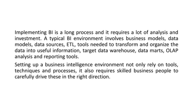 Business Intelligence Module 2 | PPTX | Databases | Computer Software and Applications