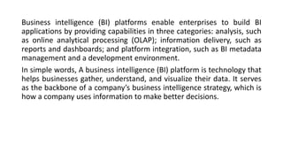 Business Intelligence Module 5 | PPTX