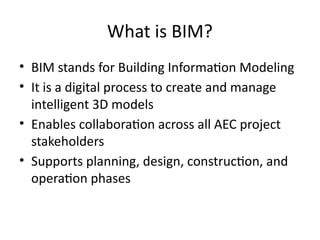 BIM_Presentation_BUILDING INFORMATION MODELING | PPTX