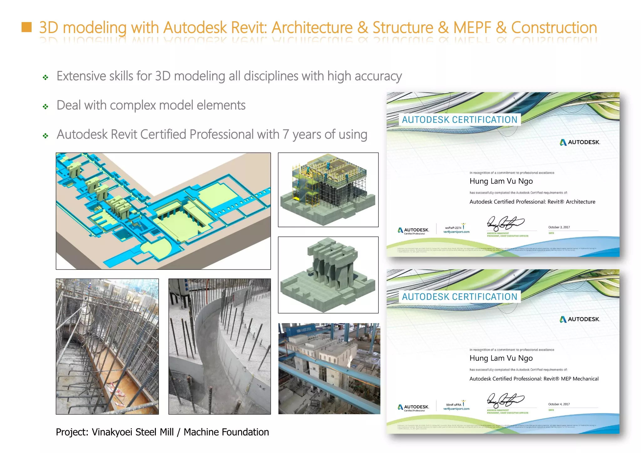 BIM Professional Portfolio LAM VU NGO HUNG | PDF