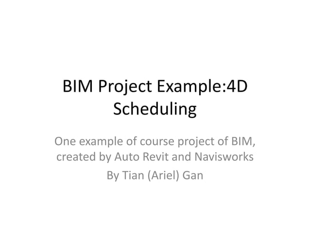 Bim Project Videp Example | PPTX