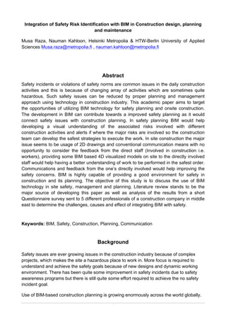 BIM & Safety | PDF
