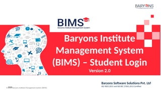 Baryons Institute Management System 2.0 Product Introduction | PPTX