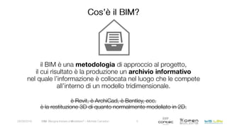 BIM - Bisogna Iniziare a Modellare? | PPT