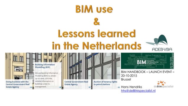 BIM status report 2016 - BIM use cases | PPT