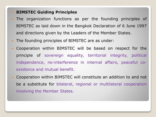 Bay of Bengal Initiative for Multi-Sectoral Technical and Economic ...