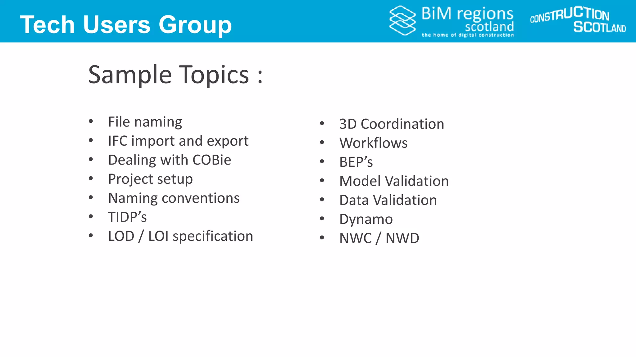 Bim tech users kick-off | PPTX