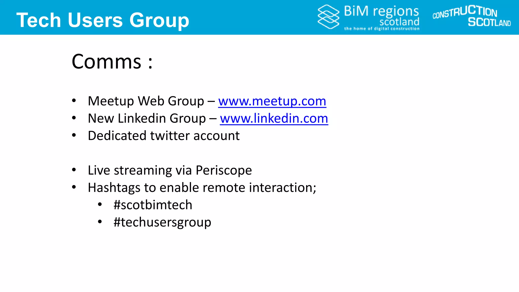 Bim tech users kick-off | PPTX