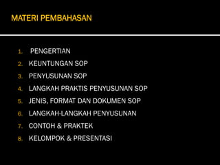 Bimtek. penyusunan sop | PDF