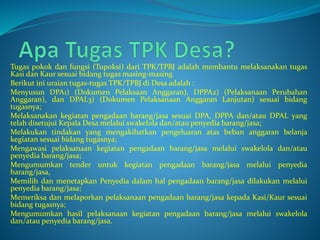 Bimtek TPK.pptx pelatihan tim pengelola kegiatan | PPTX
