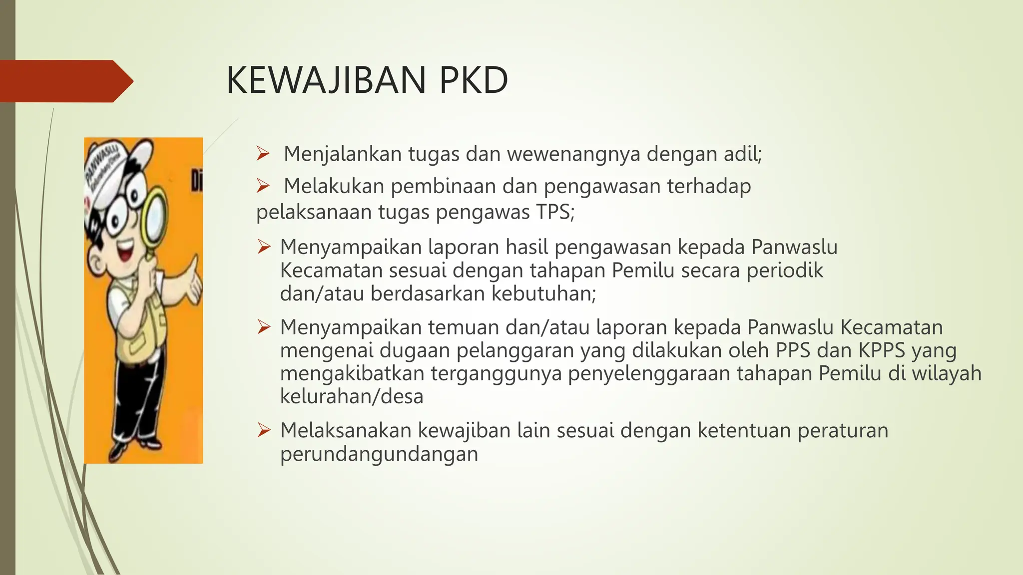 Materi bimtek PKD Lampung tengah dalam pelantikan | PPTX