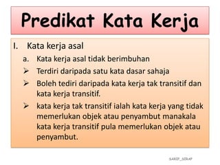 Binaan predikat ayat tunggal | PPTX