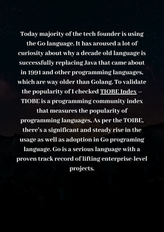 Why Golang? Settling the Debate Once and For All | PDF