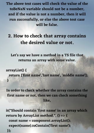 Unit Testing in Angular(7/8/9) Using Jasmine and Karma Part-2 | PDF