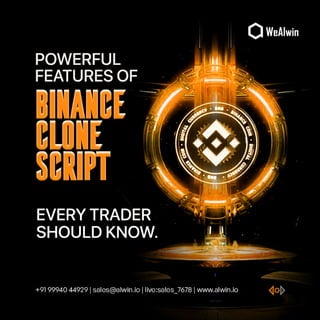 Powerful Features of Binance Clone Script | PDF | Email | Internet