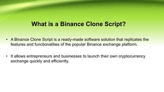 Binance Clone Script development company | PPT