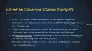 Binance Clone Script | PPT