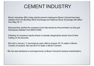Binani cement %28 user%27s edit%29 | PPTX