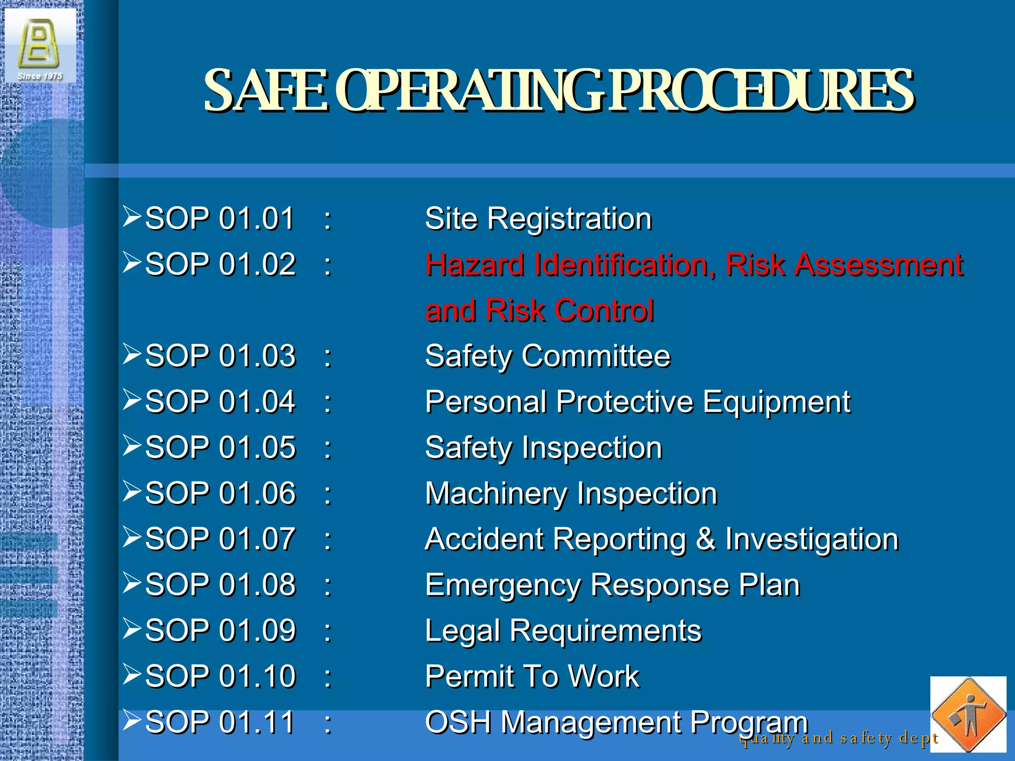 BINAPURI OSH Management System Awareness Training | PPT