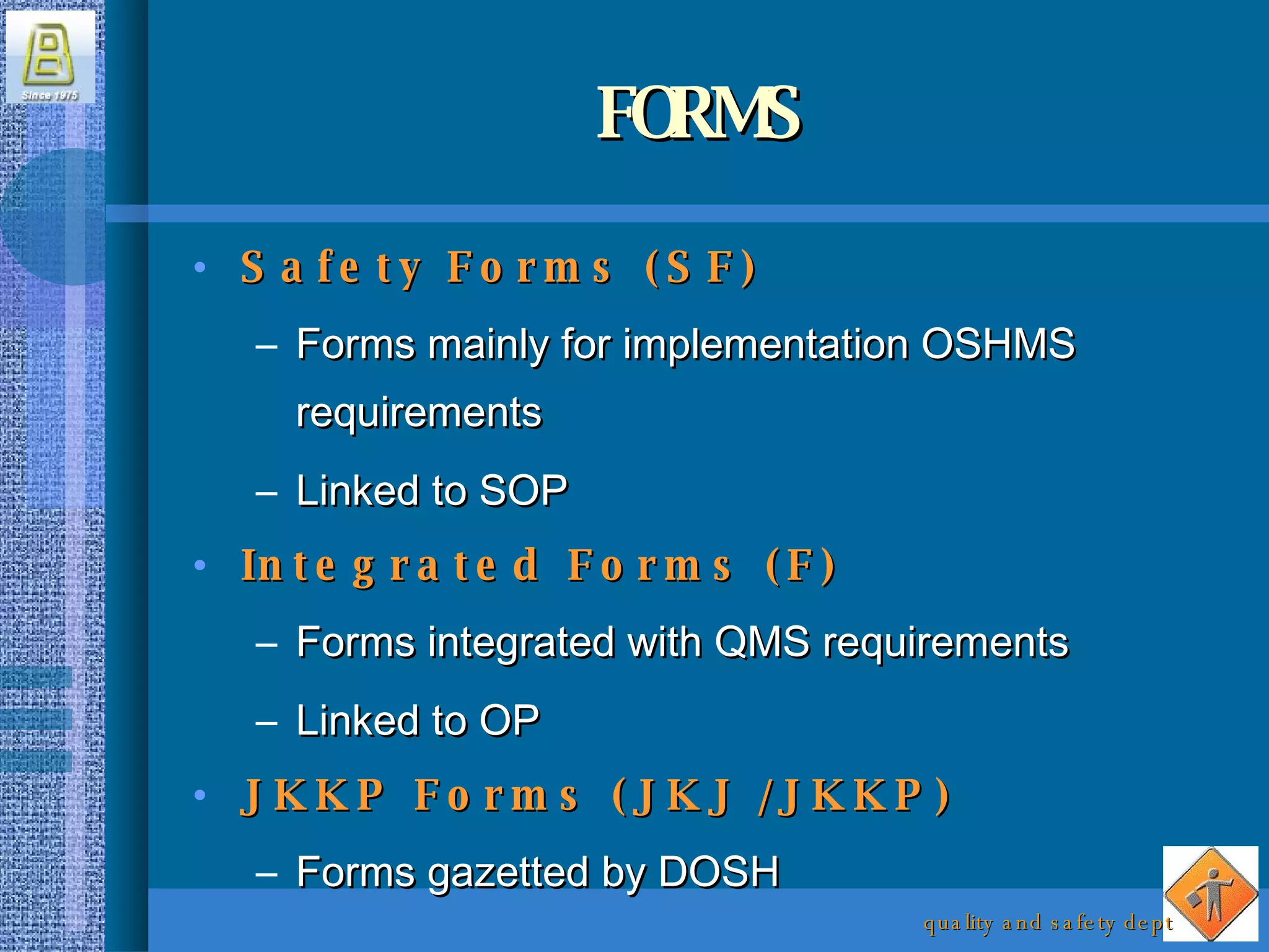 BINAPURI OSH Management System Awareness Training | PPT