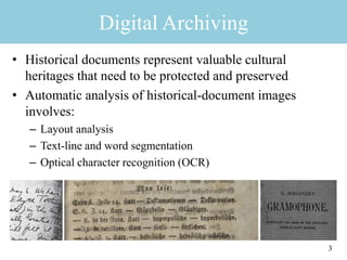 Binarization of degraded document images based on hierarchical deep ...