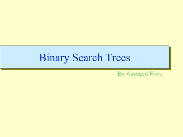 A binary tree | PPT