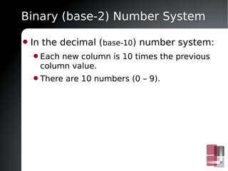 Introduction to the Binary Number System | PPT