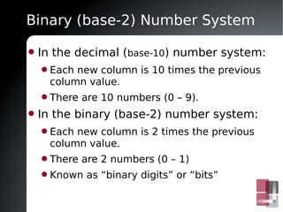 Introduction to the Binary Number System | PPT