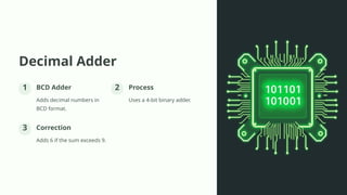 Binary adder subtractor , Decimal added. decoder, encoder, multiplexer | PPT