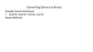 Binary-and-Denary-Numbers presentation | PPTX